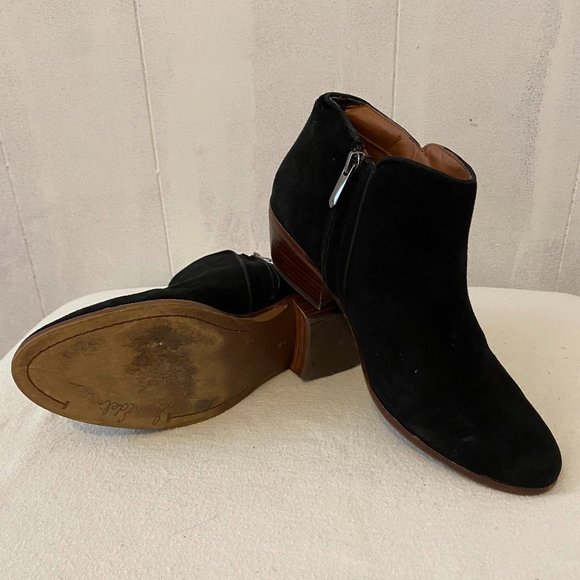 Sam Edelman | Shoes | Sam Edelman Size 9 Black Suede Petty Ankle Boot ...
